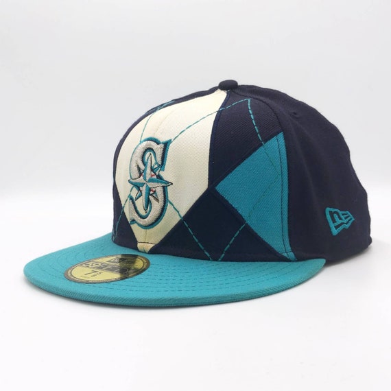 Vintage Seattle Mariners Wool Fitted Hat New Era MLB USA Silver Navy ...