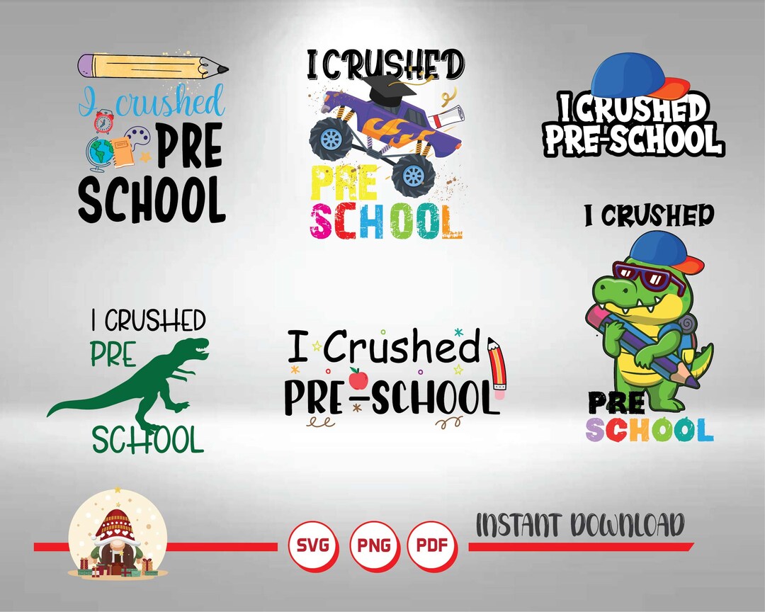 I Crushed Preschool Graduation Svg, Preschool Graduation Gifts, Pre K ...