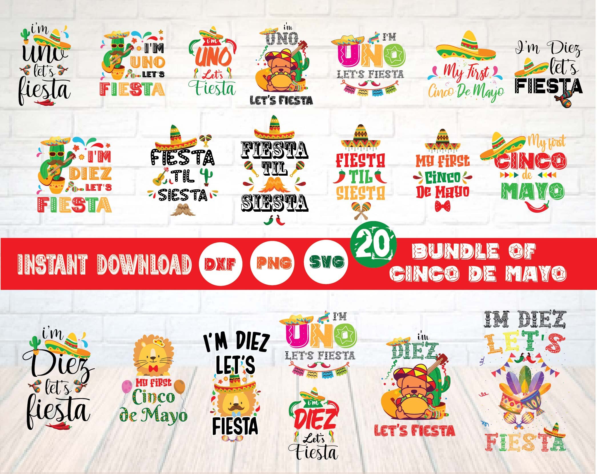 Cinco De Mayo Svg Bundle, Mexican Svg, Cinco De Mayo PNG, Tacos,lets ...