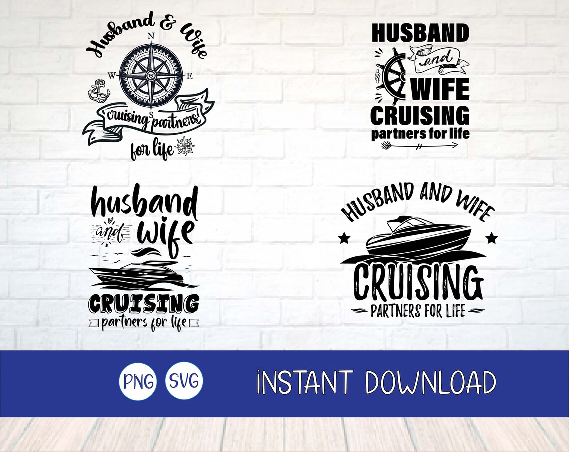 Cruising Partners for Life Svg, Cruise Svg, Husband and Wife Svg ...