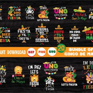 Cinco De Mayo Svg Bundle, Mexican Svg, Cinco De Mayo PNG, Tacos,lets ...