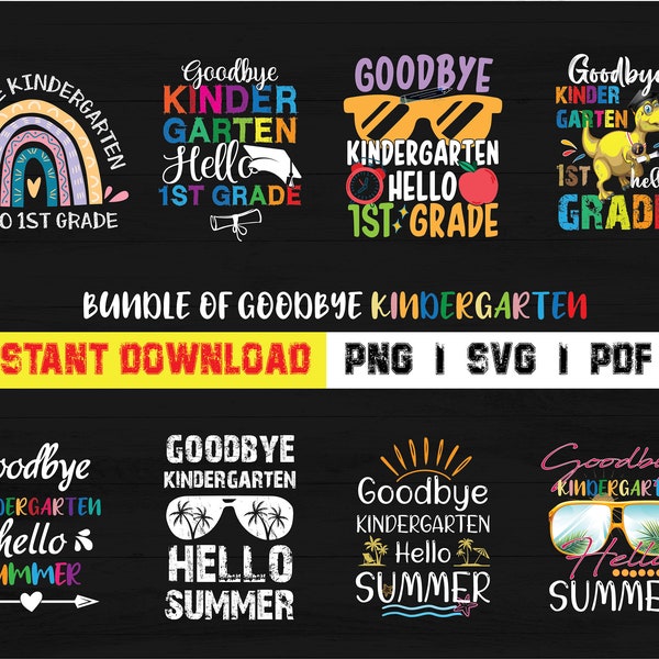 Goodbye Kindergarten Hello First Grade Svg - Etsy