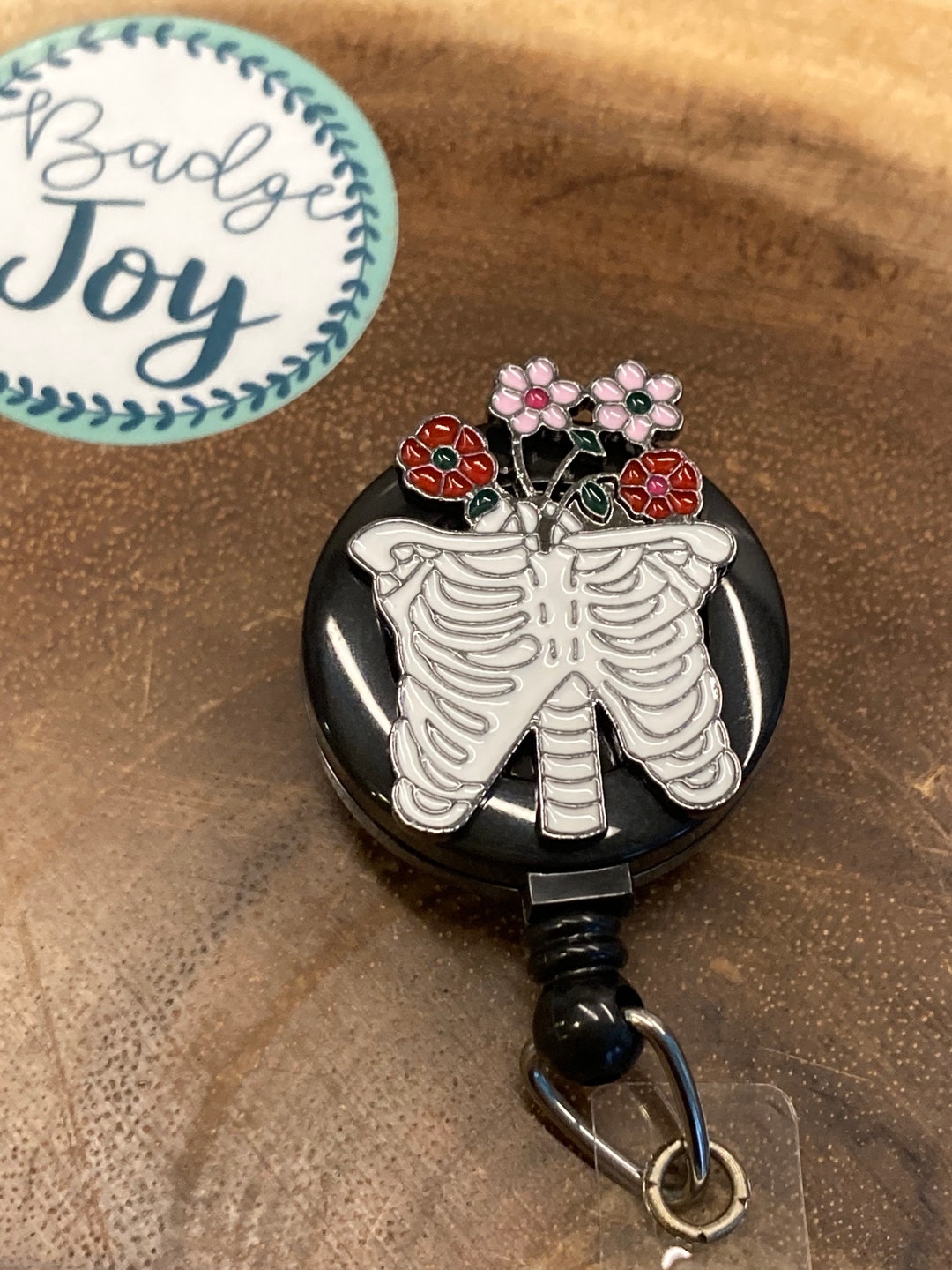 Radiografía de tórax con flores Insignia Carrete - Etsy México