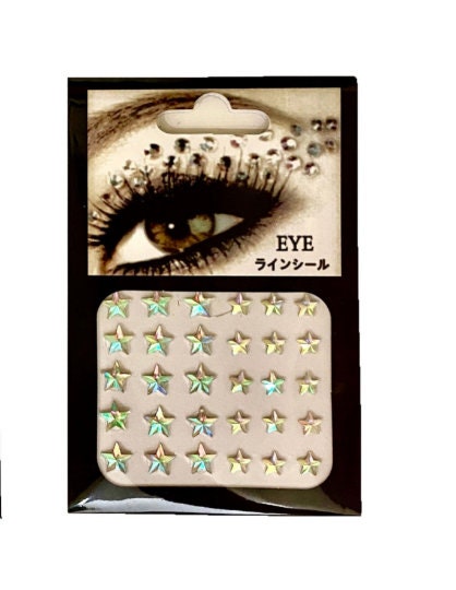 3D STAR Face Sticker Gold and Silver Jewelry Rhinestones Festival ...