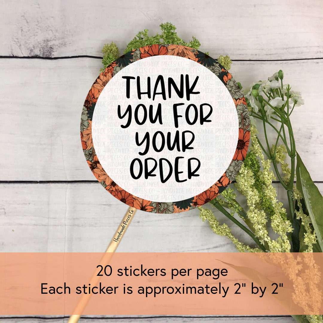 Thank You Sticker, Fall Packaging Stickers, Autumn-themed Stickers ...