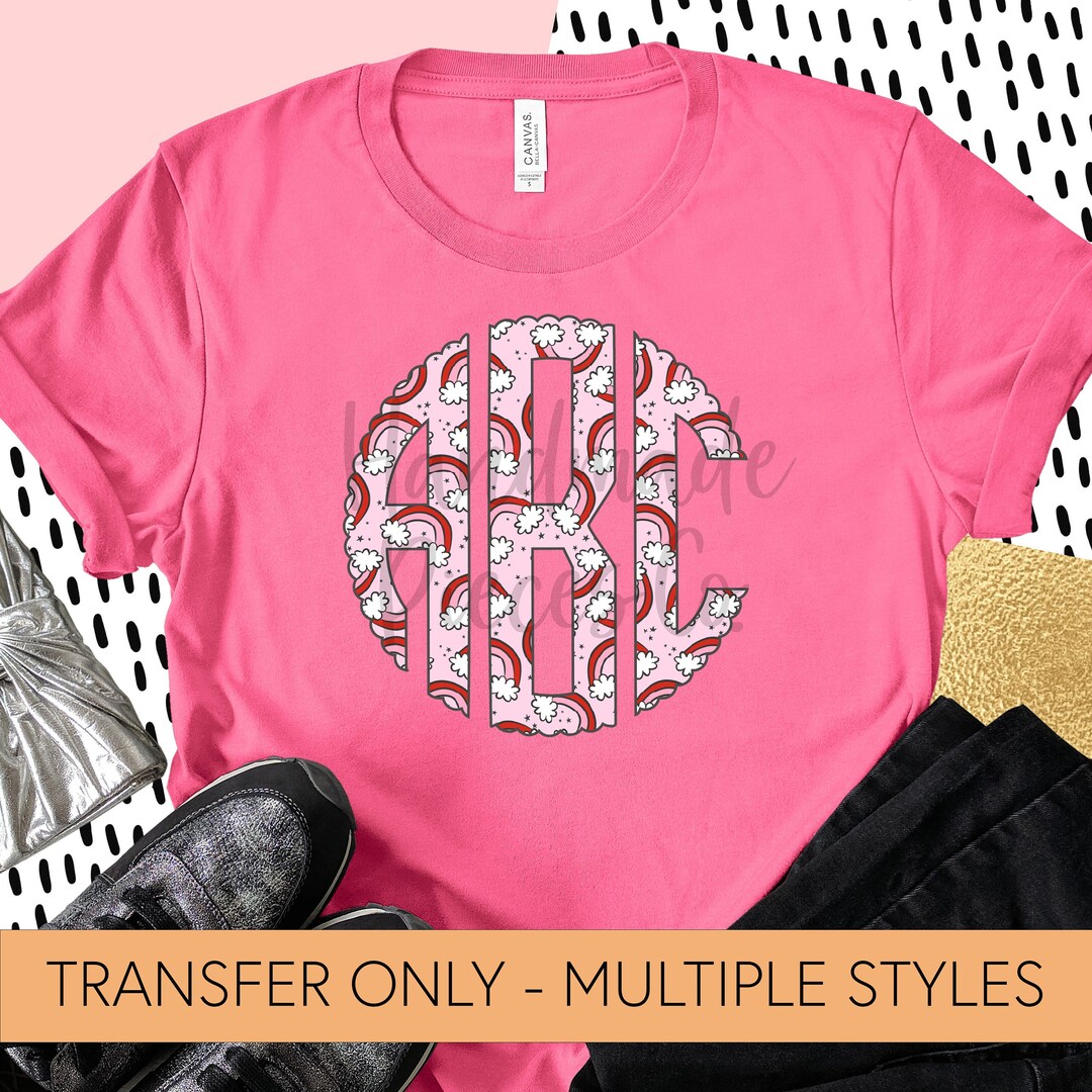 Valentine's Day Monogram, Heart Monogram, Heart Monogram Transfer ...