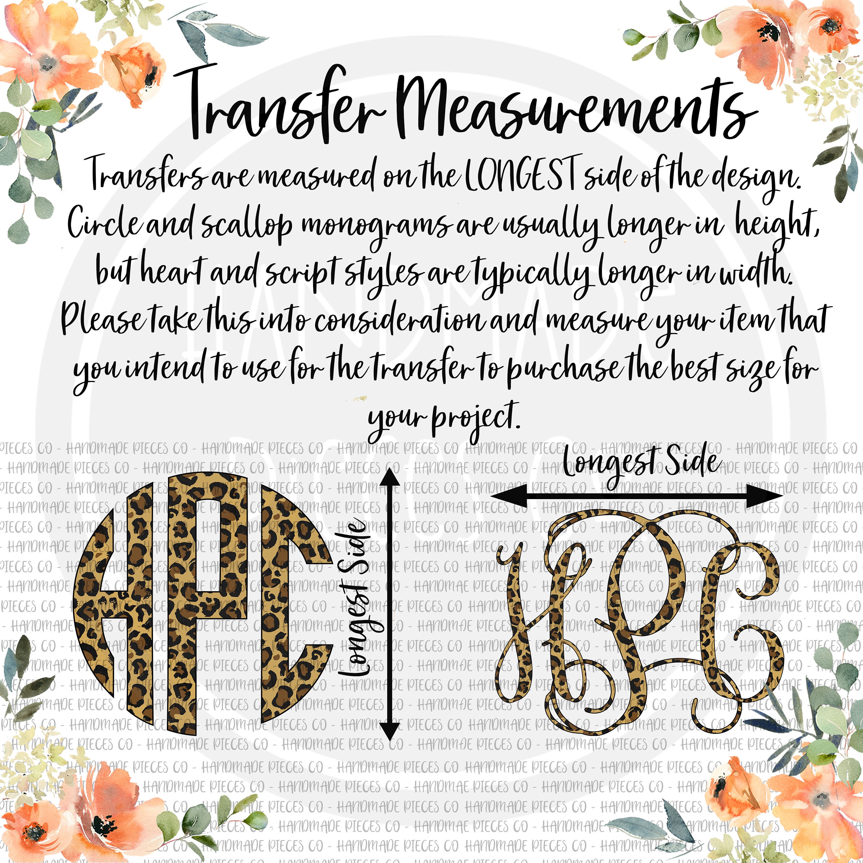 Leopard Monogram Transfer Patrioitc Monogram Transfer HTV | Etsy