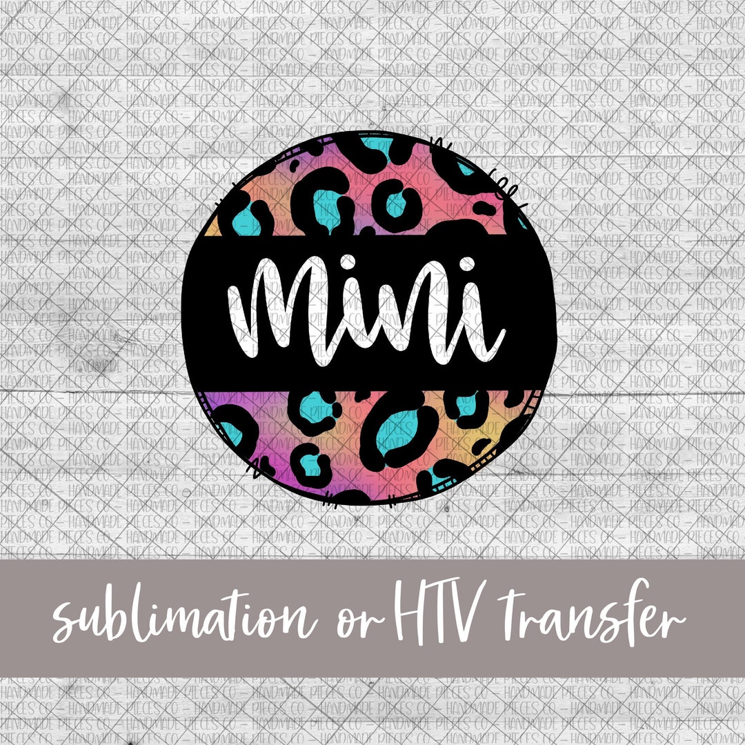 Mini Transfer, Leopard Print, Rainbow Leopard Print, HTV Transfer ...