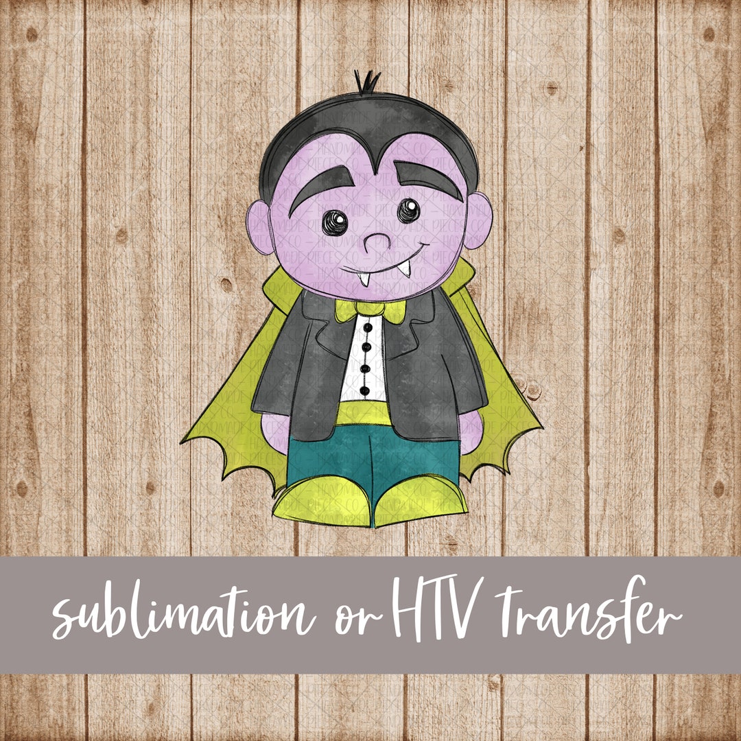 Dracula Transfer, Halloween Transfer, HTV Transfer, Sublimation ...