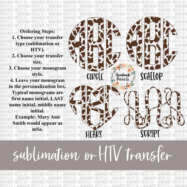 Cow Monogram Svg - Etsy