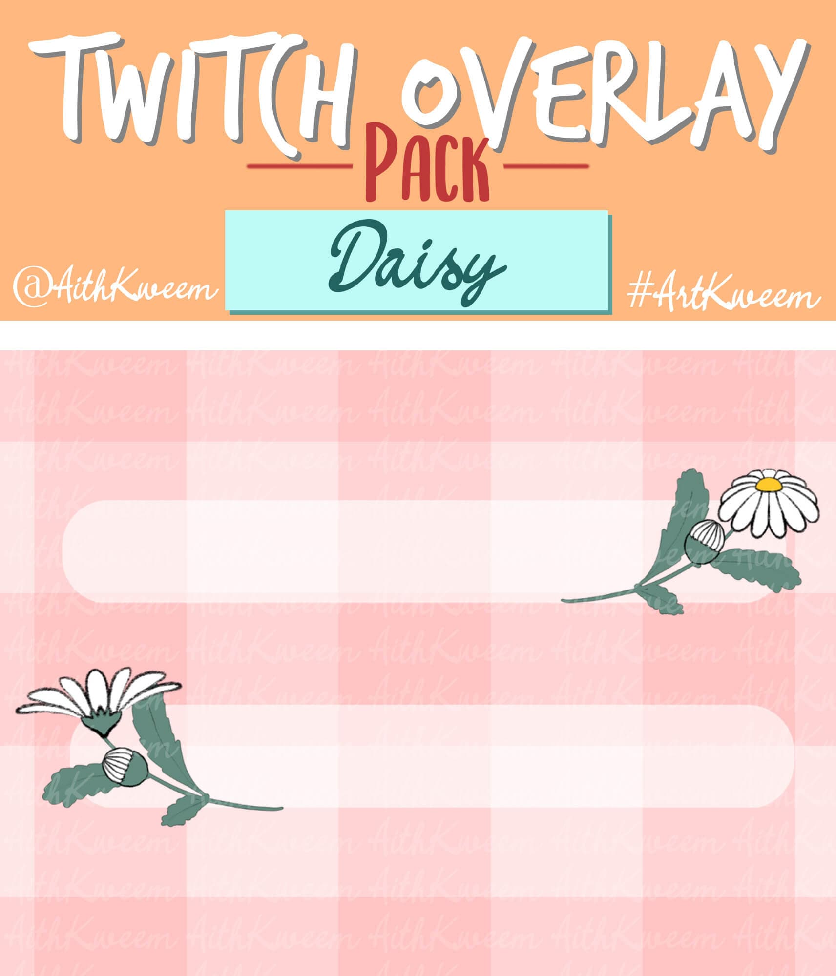 Twitch Daisy Overlay and Panel Pack - Animated Screens - Etsy