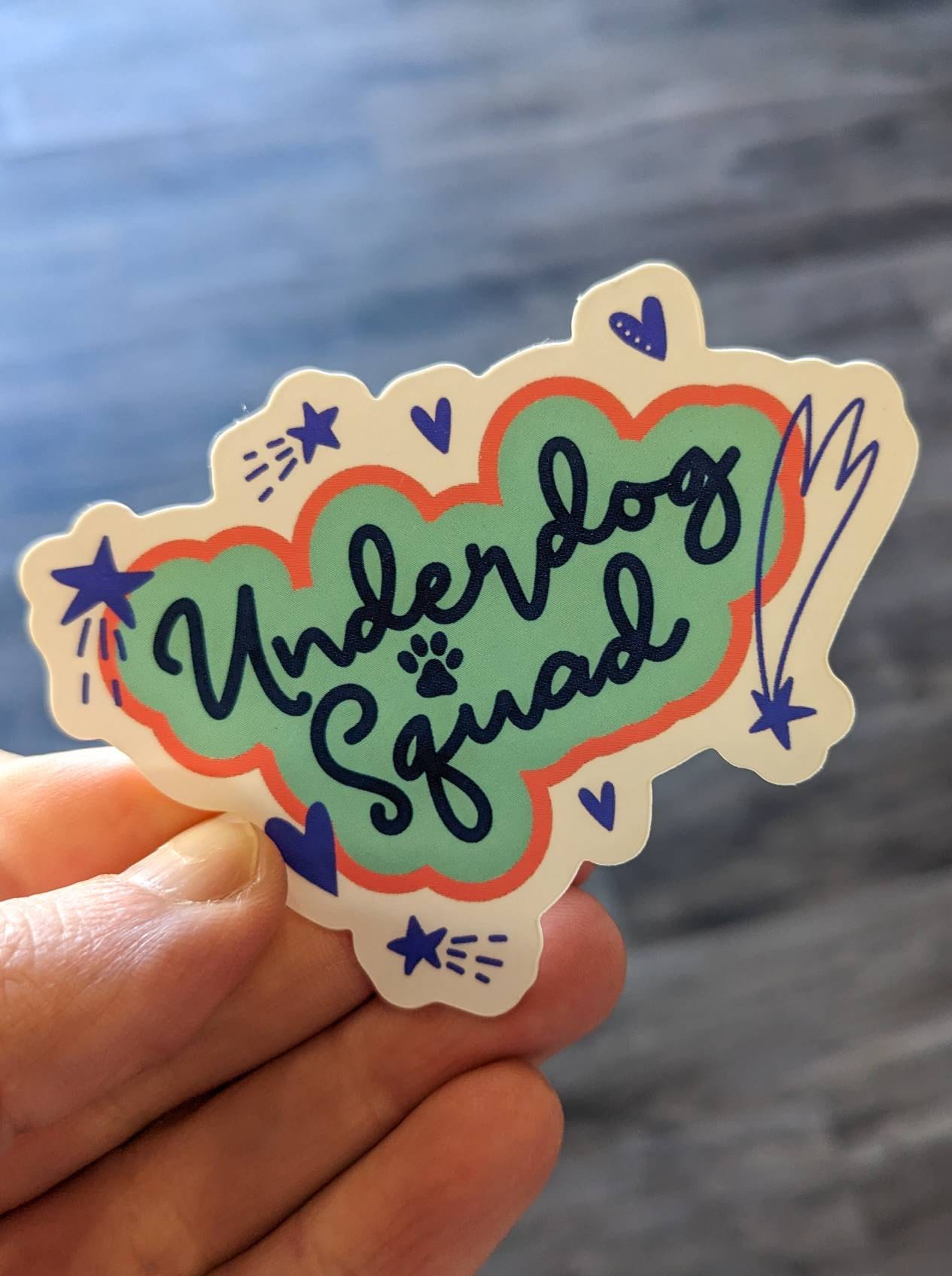 Underdog Squad Weather-resistant Sticker Dog Adoption Decal - Etsy