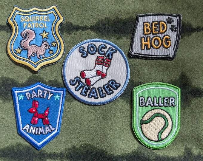 Dog Merit Badge | Iron-on Patches for Dogs, Dog Bandana Badges ...