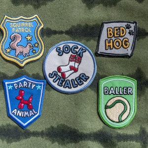 Dog Merit Badge Iron-on Patches for Dogs, Dog Bandana Badges ...