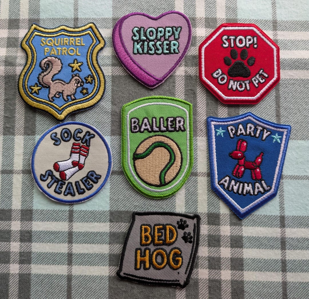 Dog Merit Badge | Iron-on Patches for Dogs, Dog Bandana Badges ...