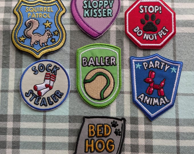 Dog Merit Badge | Iron-on Patches for Dogs, Dog Bandana Badges ...
