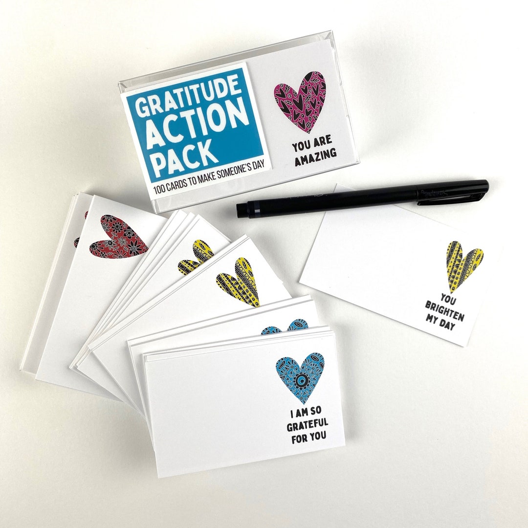 Gratitude Action Pack: 100 Cards to Make Someone's Day - Etsy