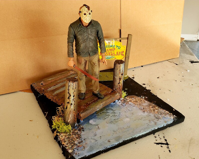 Friday the 13th horror Dock Dioram for Jason Neca - Etsy