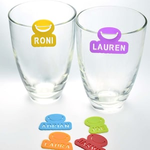Personalized Silicone Labels for Glasses, Cups, and Mugs. Set of 2 ...