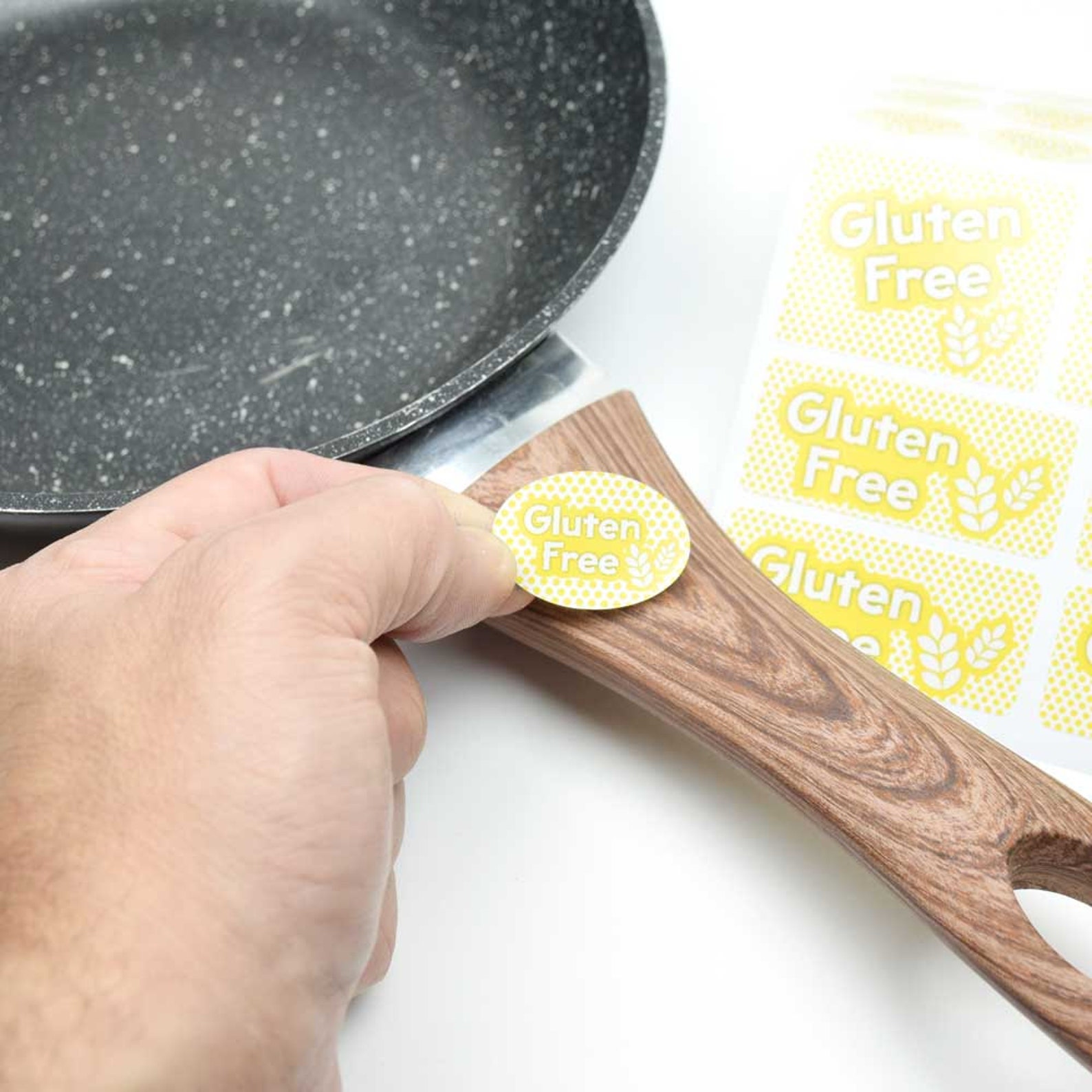 Set of 53 Food Allergy Alert Stickers: Adhesive Gluten-free Labels for ...