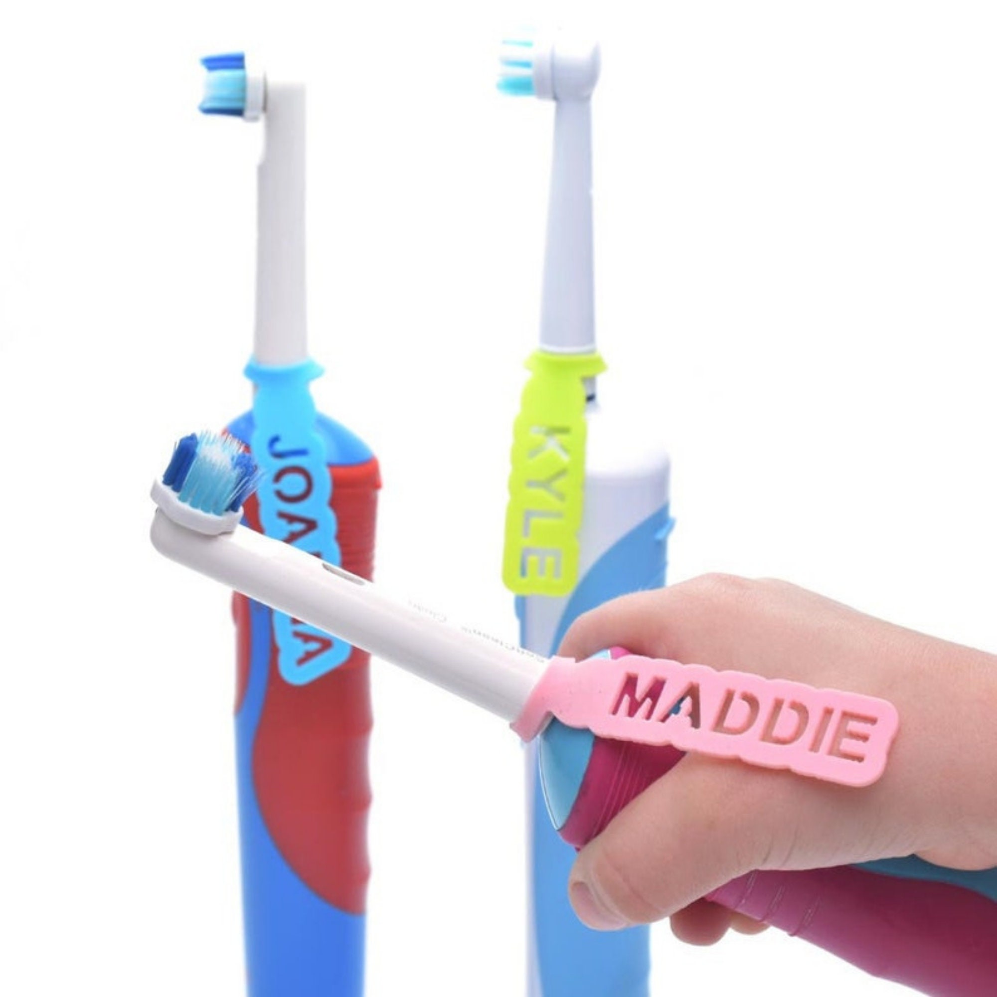 Personalized Silicone Toothbrush Labels: Bathroom Organization Name ...