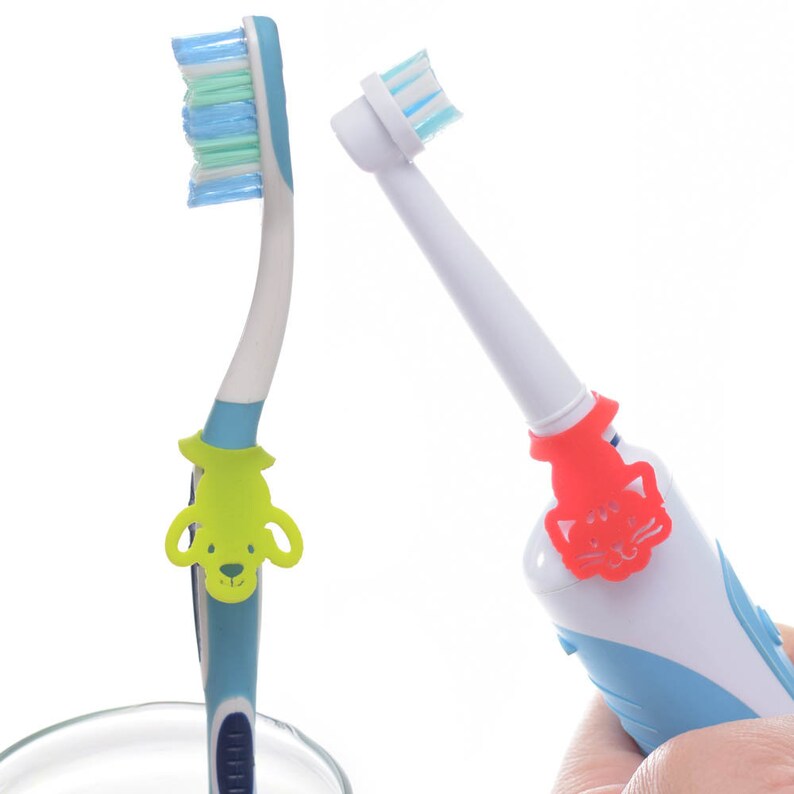 Animal Toothbrush Markers: Silicone Reusable Labels, Set of 6 - Etsy