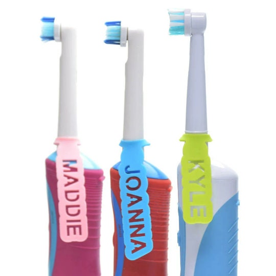 Personalized Silicone Toothbrush Labels. Custom Name Tags for Bathroom ...