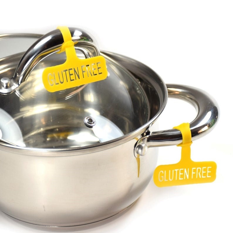 GLUTEN FREE Markers Labels for Kitchen Pots. Easily Wrap Around Pot ...