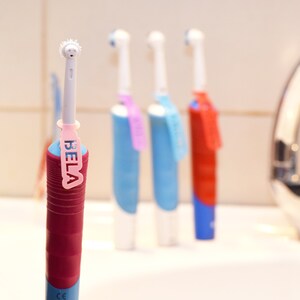 Personalized Silicone Toothbrush Name Tags: Bathroom Organization (pack ...