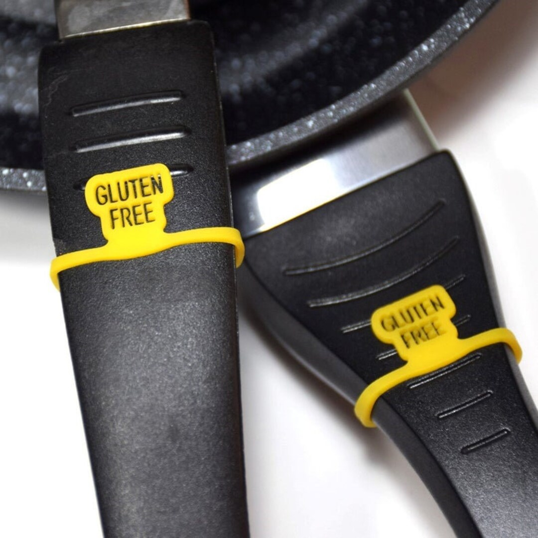 Gluten-free Silicone Pan Tags: Celiac Kitchen Safety Labels, Set of 4 ...