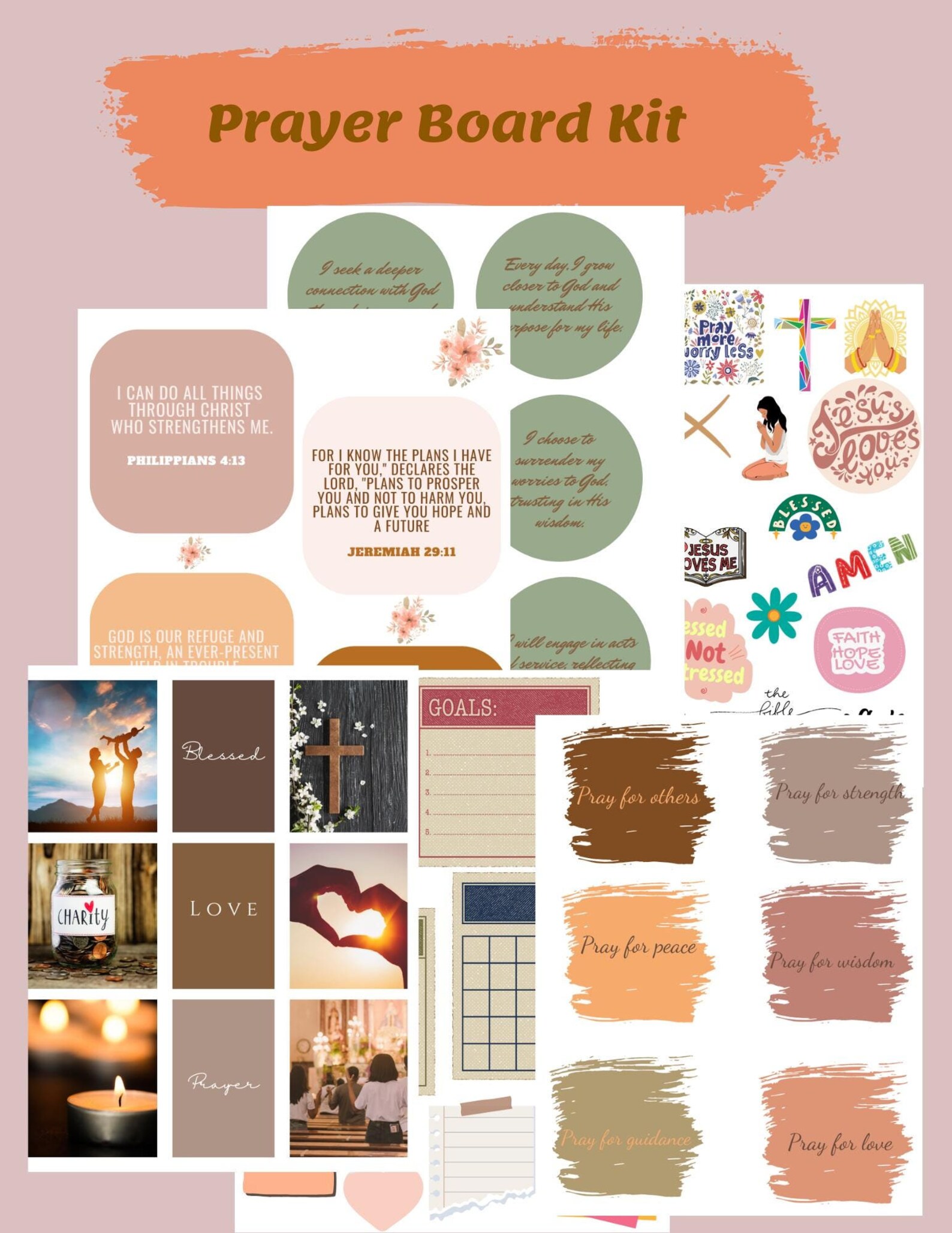 Prayer Board Kit | Vision Board Kit | Prayer Board | Vision Board ...