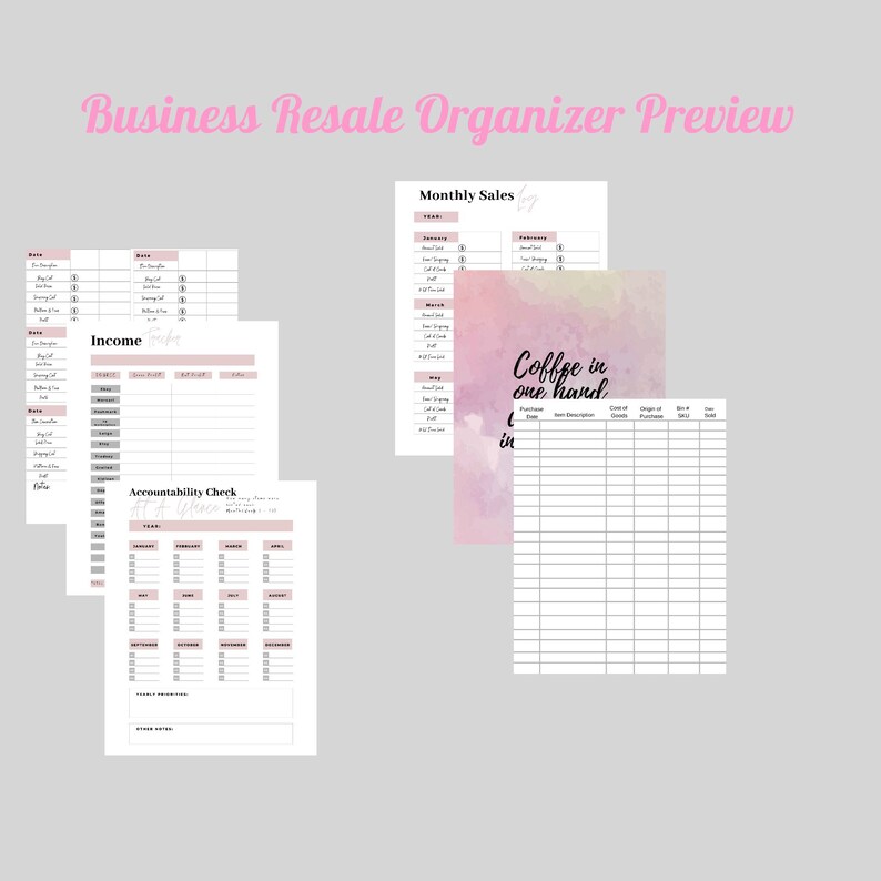 Resale Business Organizer organizer/planner for Resellers - Etsy