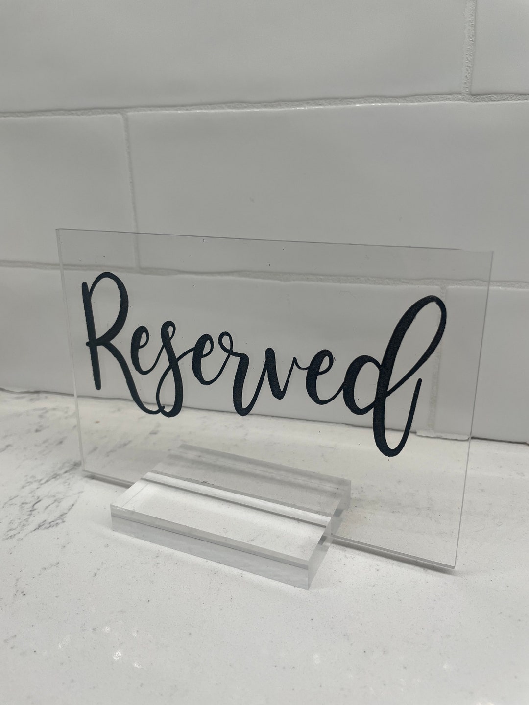 Letrero reservado para bodas de acrílico / Letrero reservado / - Etsy ...