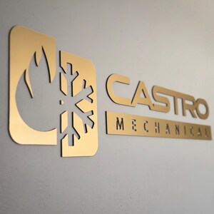 Custom Brushed Acrylic Business Sign | Wall Logo Decor - Etsy