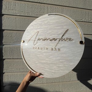 Custom Business Sign Round 3D Logo Sign - Etsy