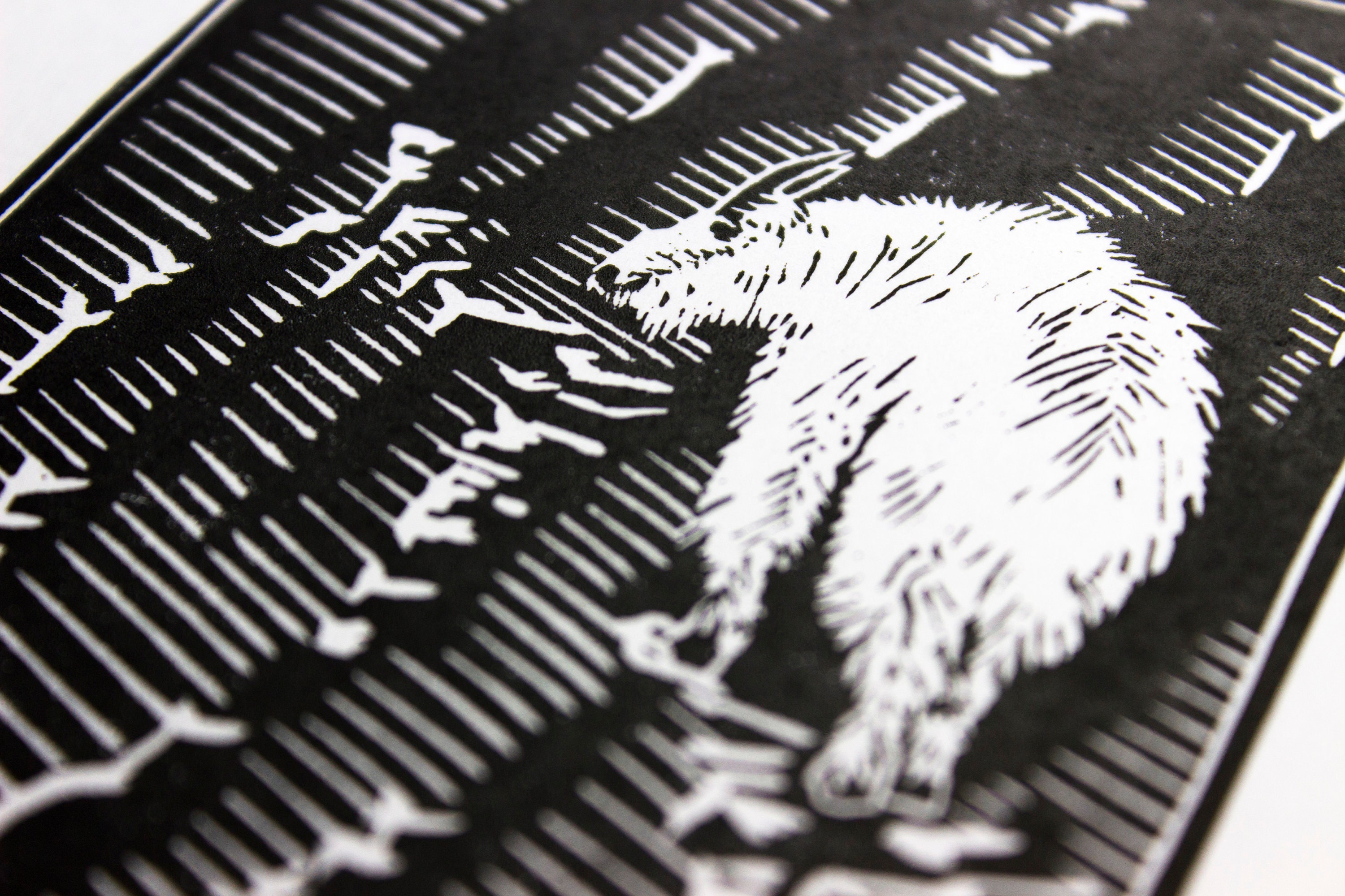 Original Mountain Goat Linocut. Handmade, Limited Edition Linoleum ...