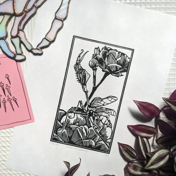 Linoleum Rose - Etsy