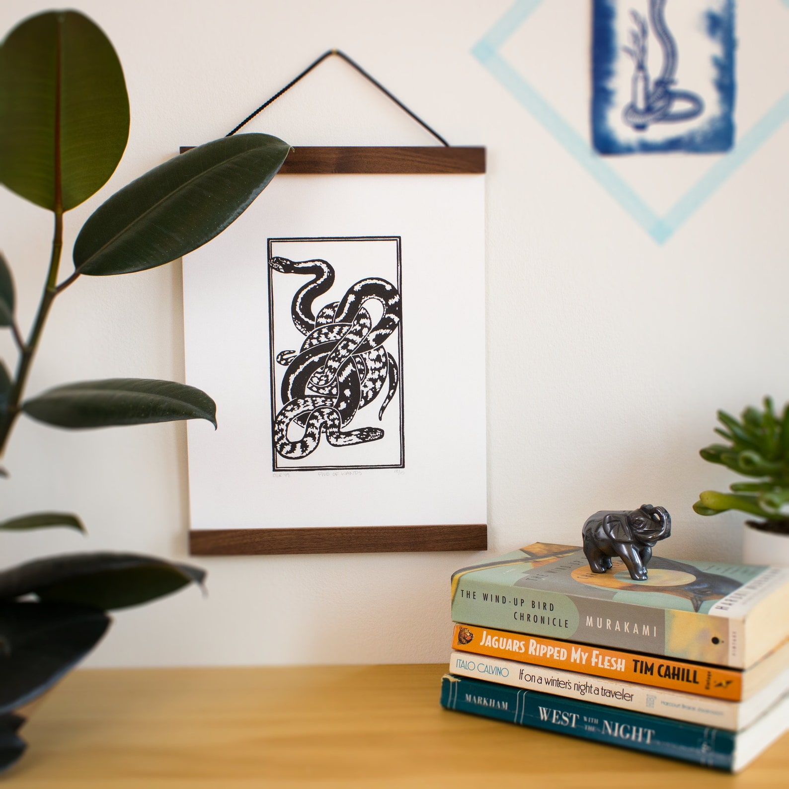 Original Snake Linocut. Handmade, Limited Edition Linoleum Block Print ...