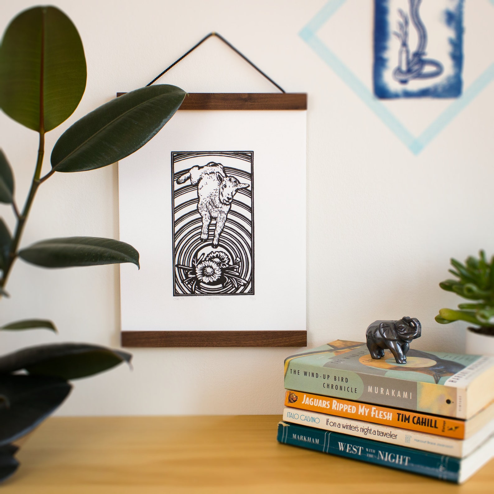 Original Mountain Goat Linocut. Handmade, Limited Edition Linoleum ...