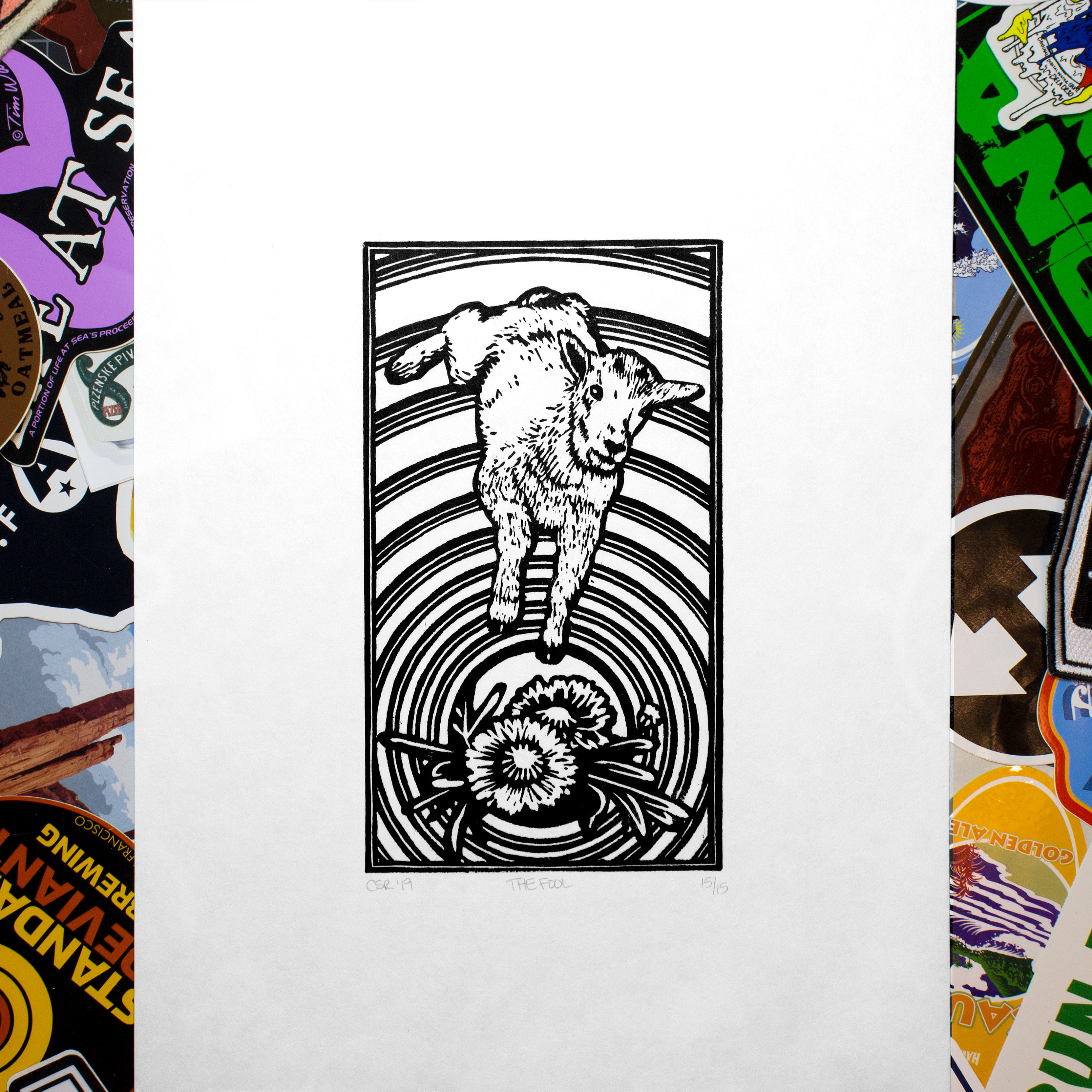 Original Mountain Goat Linocut. Handmade, Limited Edition Linoleum ...