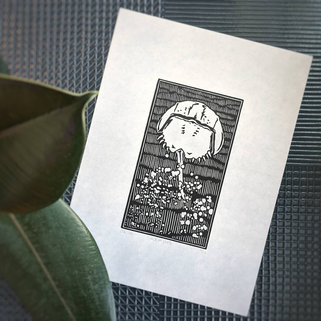 Original Crab Linocut. Handmade, Limited Edition Linoleum Block Print ...