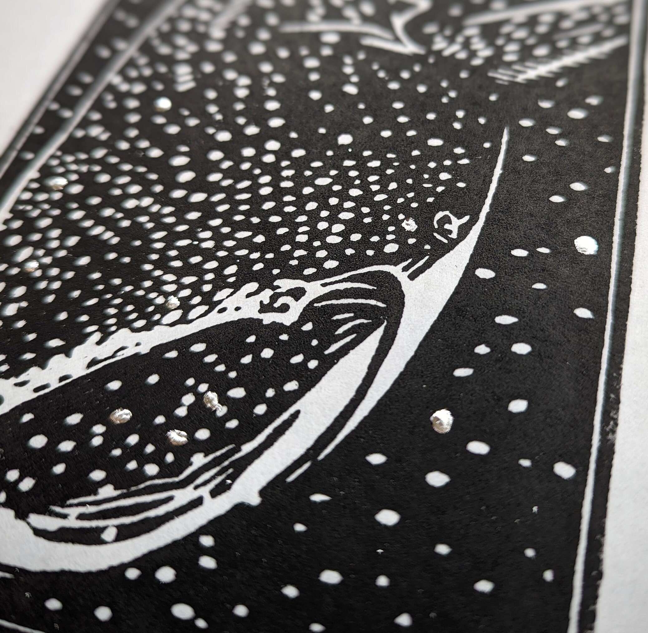 Original Whale Shark Linocut, Linoleum Block Print. Handmade, Limited ...