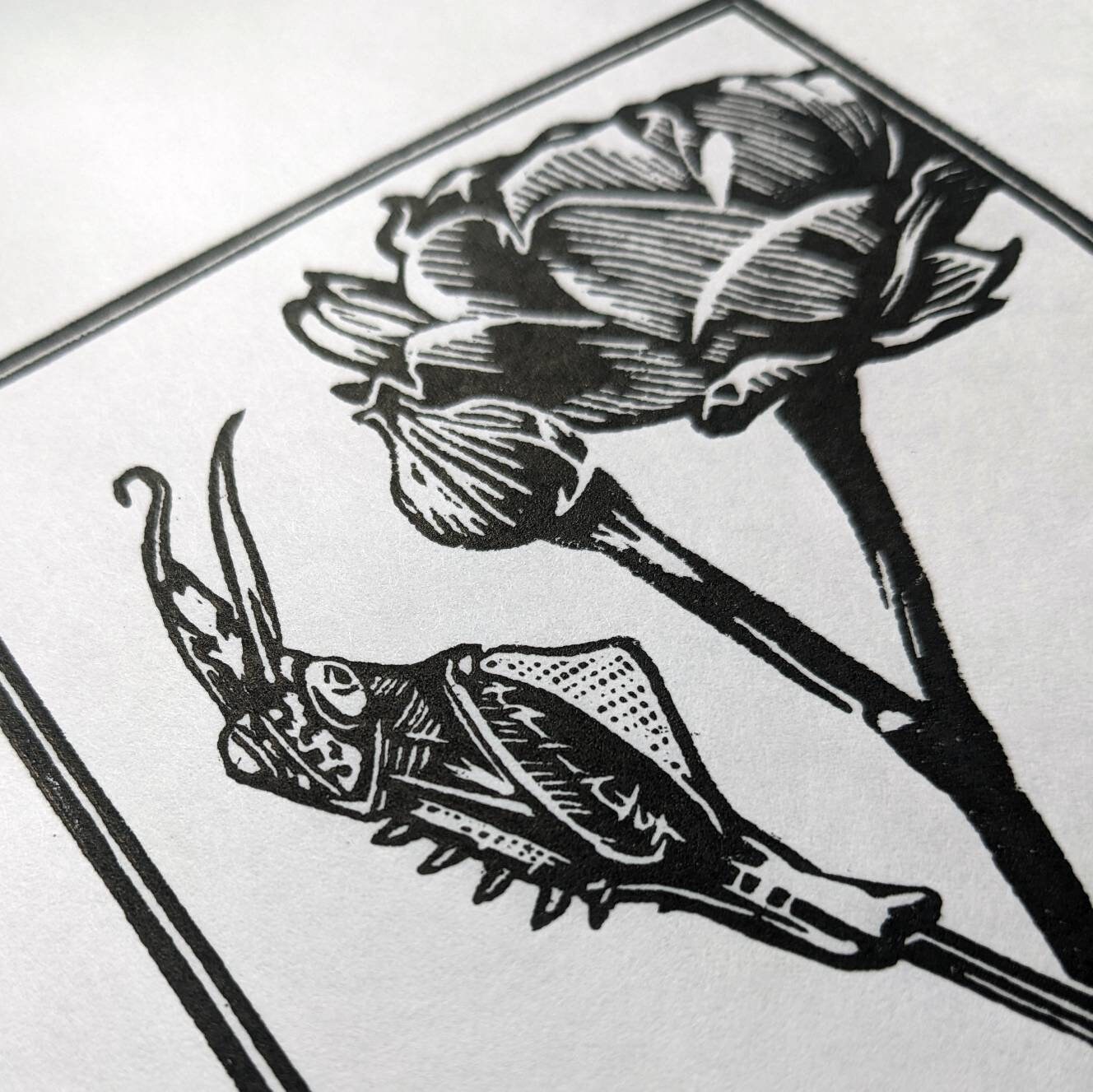 Seven of Swords Linoleum Block Print. Handmade, Original, Limited ...