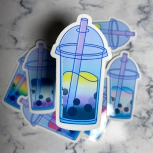 Pride Bubble Tea Stickers - Pride Flag Boba - Etsy