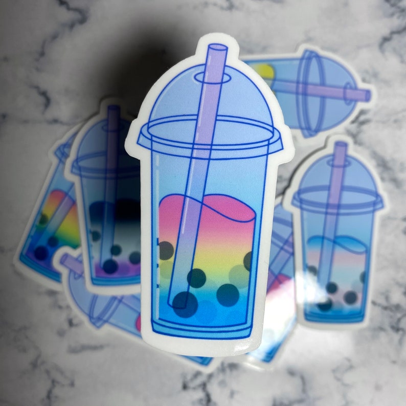Pride Bubble Tea Stickers - Pride Flag Boba - Etsy