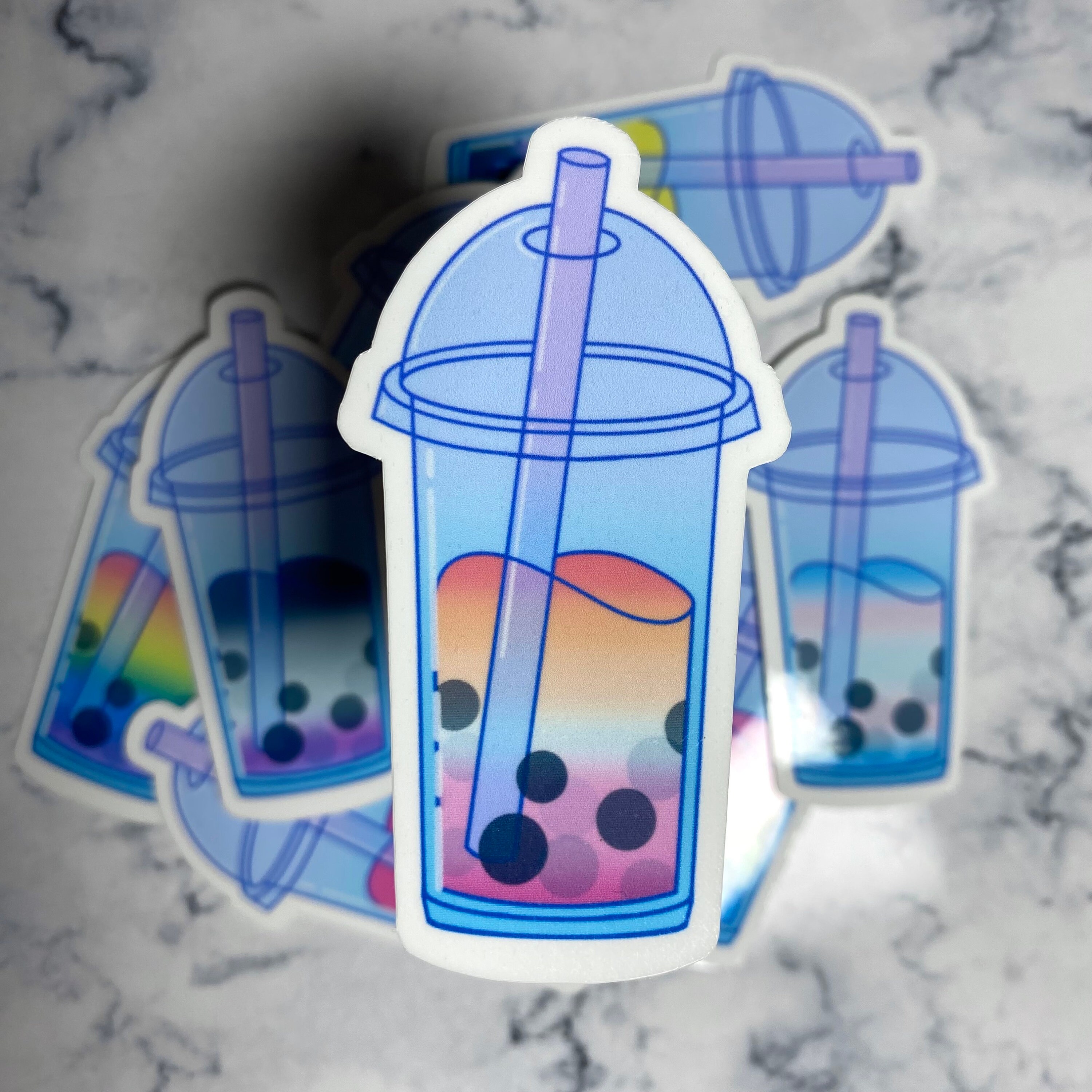 Pride Bubble Tea Stickers - Pride Flag Boba - Etsy