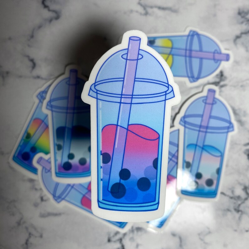 Pride Bubble Tea Stickers - Pride Flag Boba - Etsy