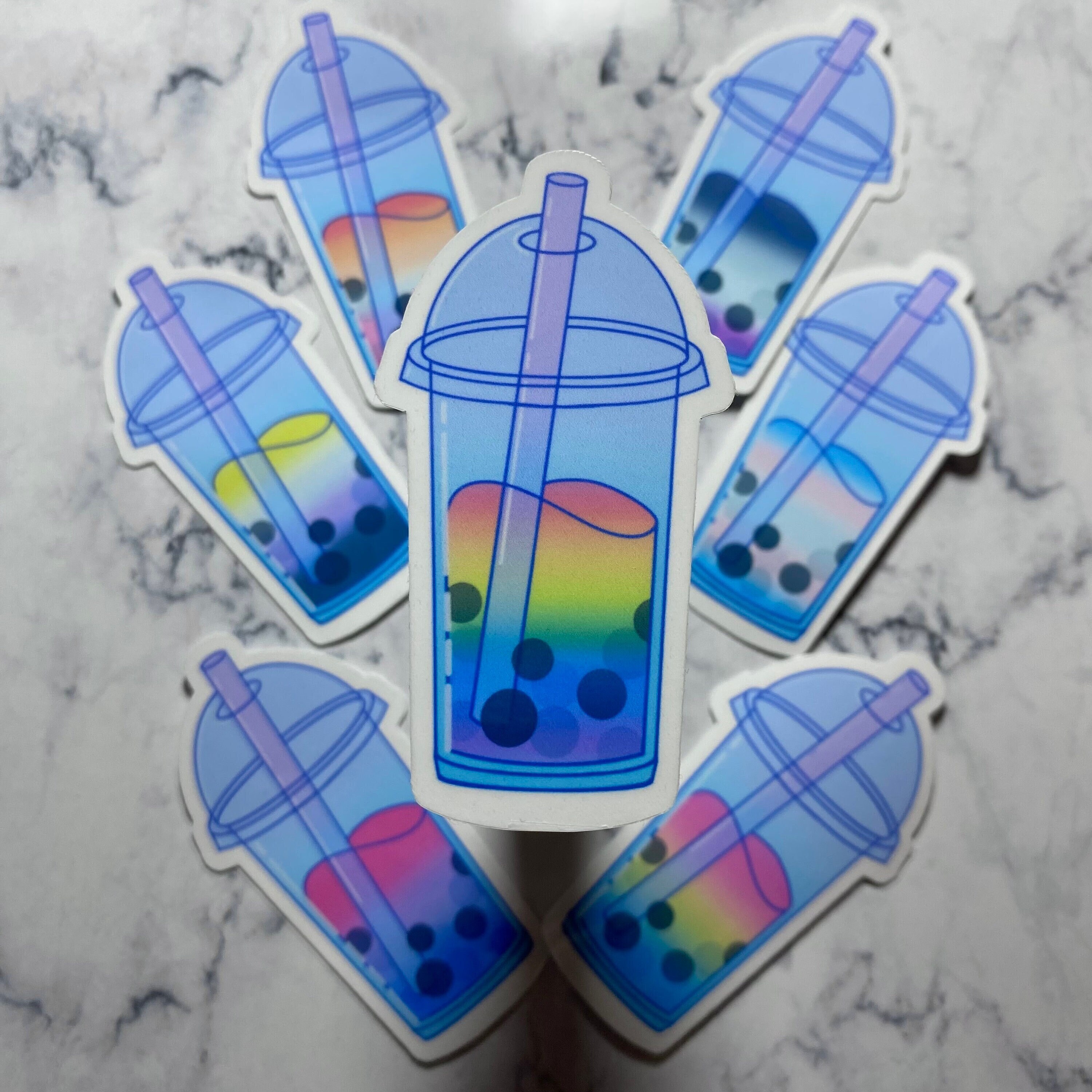 Pride Bubble Tea Stickers - Pride Flag Boba - Etsy
