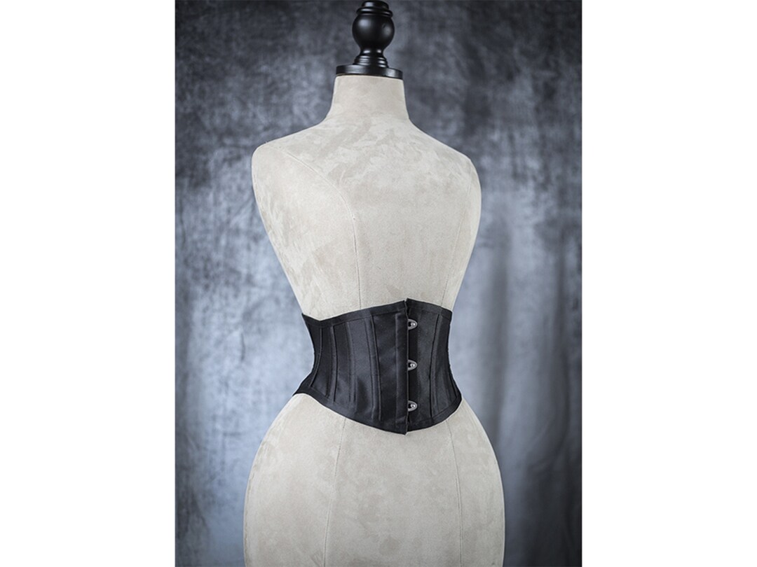 Women's Steel Boned Satin Waspie Corset Belt Gothic - Etsy