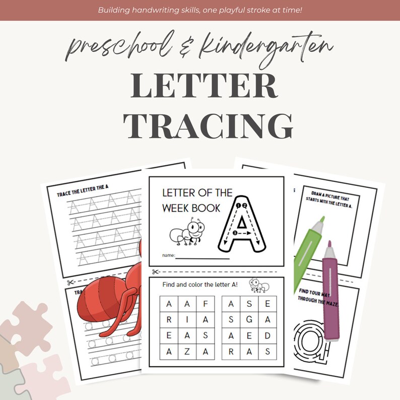 Paquete de práctica de escritura de motricidad fina para preescolar y ...